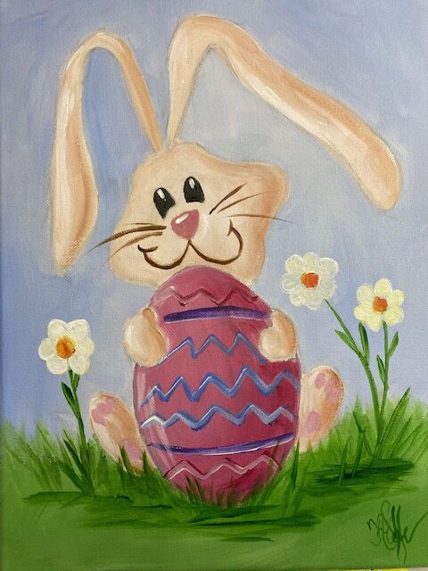 A Fun Bunny Rabbit – Kids Painting Tutorial – Art by Karen Wolfe