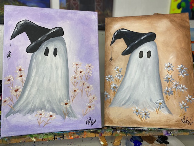 Friendly Ghost – Painting Tutorial – Art by Karen Wolfe